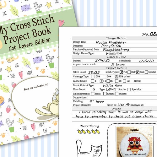 Editable & Printable Journal Page Cross Stitch Embroidery - Etsy