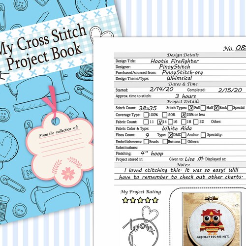 Editable & Printable Journal Page Cross Stitch Embroidery - Etsy