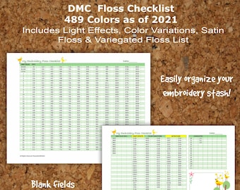 Caddies & Holders Storage Sewing DMC Floss Inventory Tracker CXC Floss ...