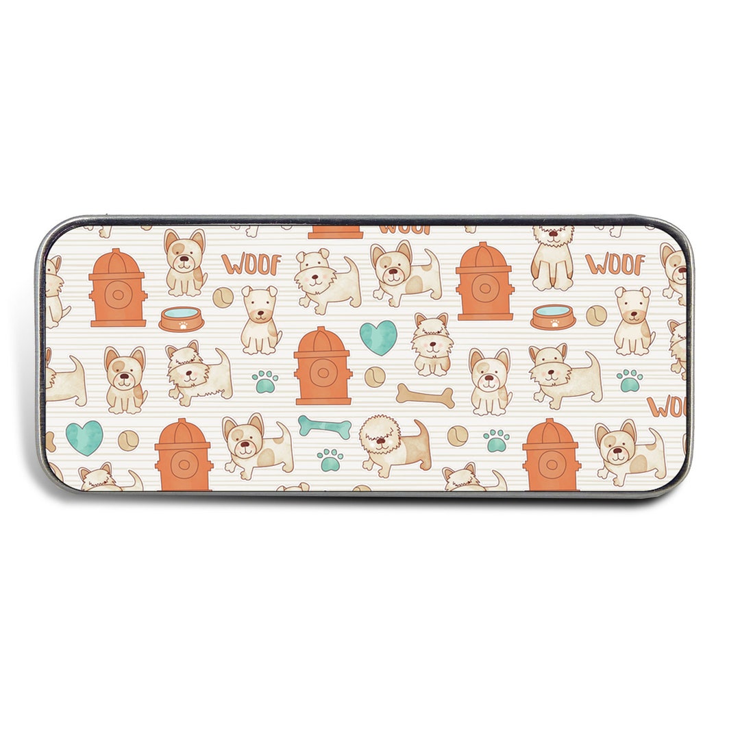 Magnetic Sewing Needle Case Needle Slider Case Cute Puppies Dogs Beige ...