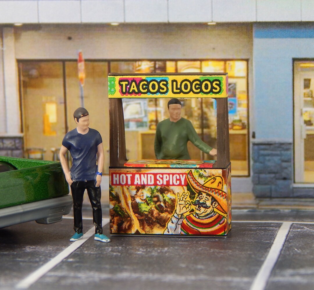 1/64 Diorama Display FOOD STAND Concession Stand Store City Scene Model ...