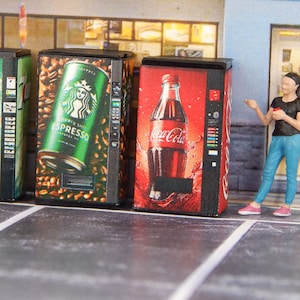 1/64 Scale Diorama Vending Machine SODA Pop Model City Accessory S ...