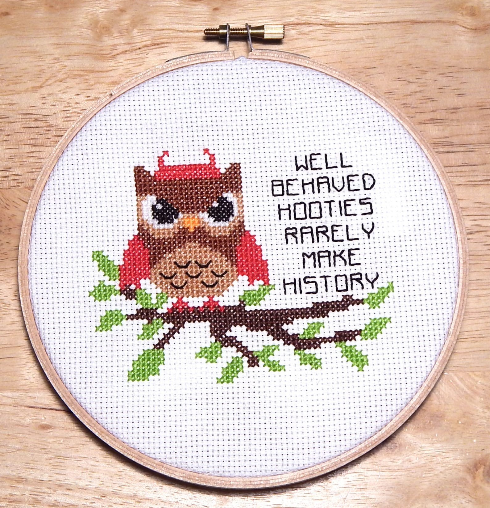 Hooties Well-behaved Cross Stitch PDF Chart - Etsy