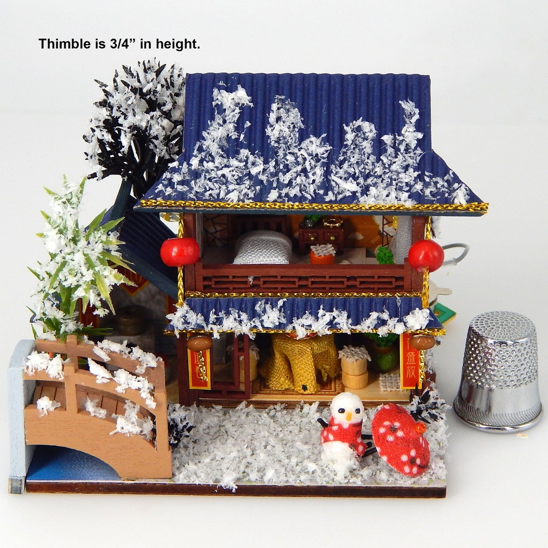1/144 Scale Dollhouse Miniature Winter Scene Oriental Dollhouse ...