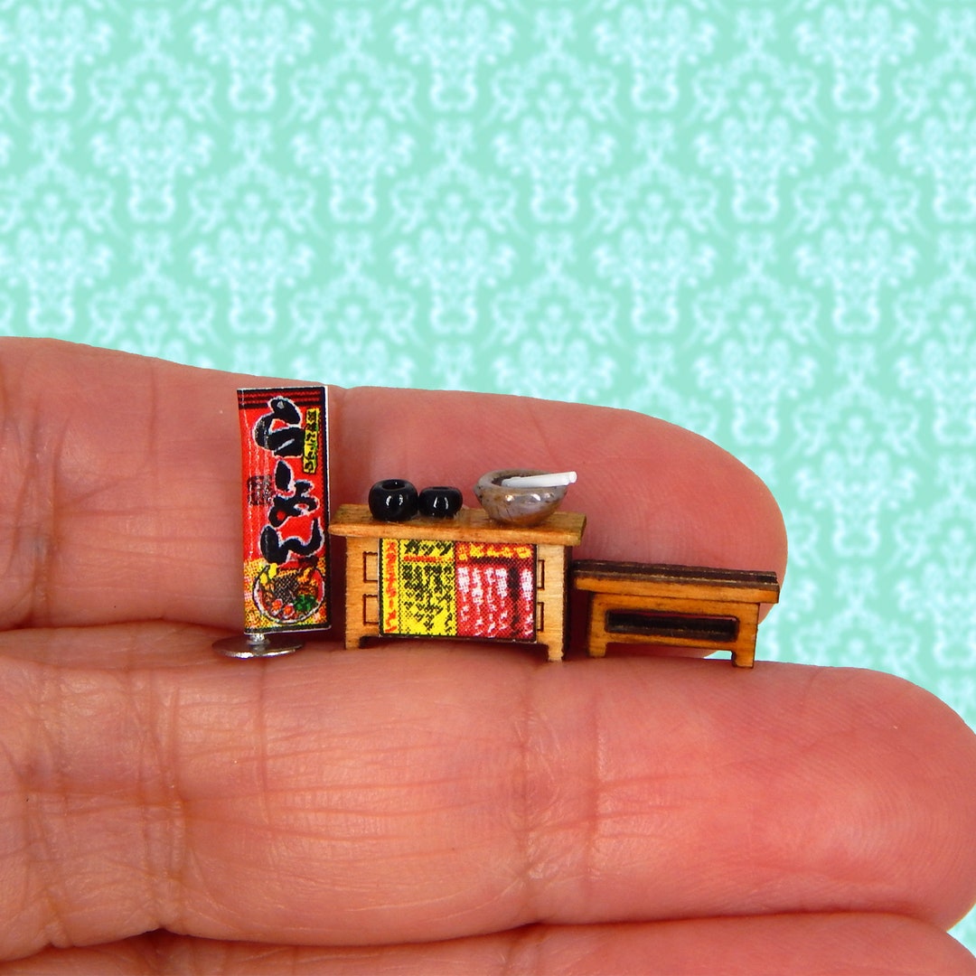 1/144 Scale Dollhouse Miniature Ramen Japanese Shop Oriental Asian Food ...