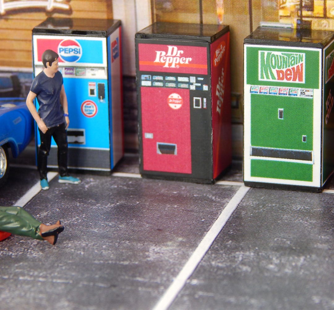 1/64 Scale Diorama RETRO VINTAGE Vending Machine SODA Pop Model City ...