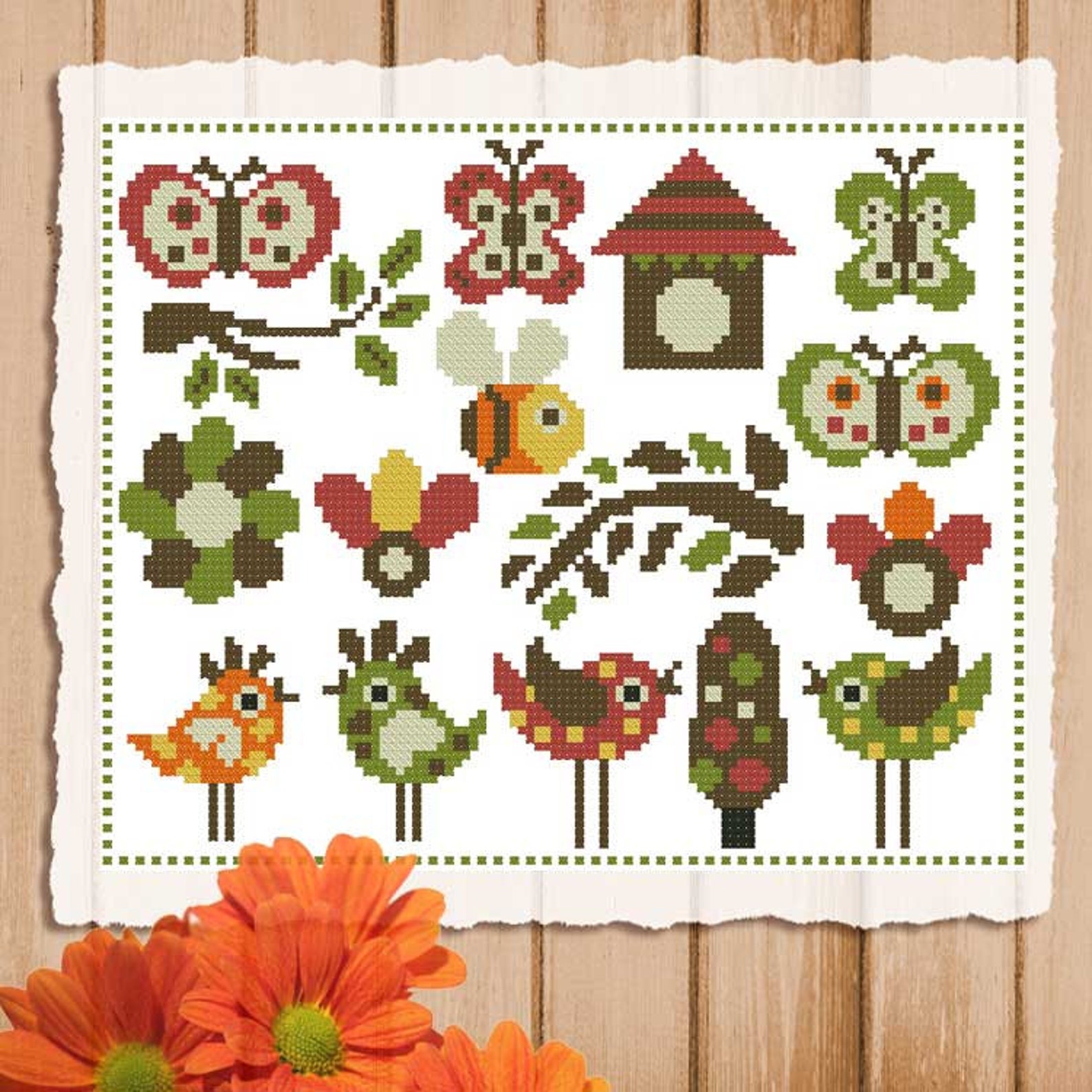 Retro Tweets Mini Sampler PDF Cross Stitch Chart - Etsy