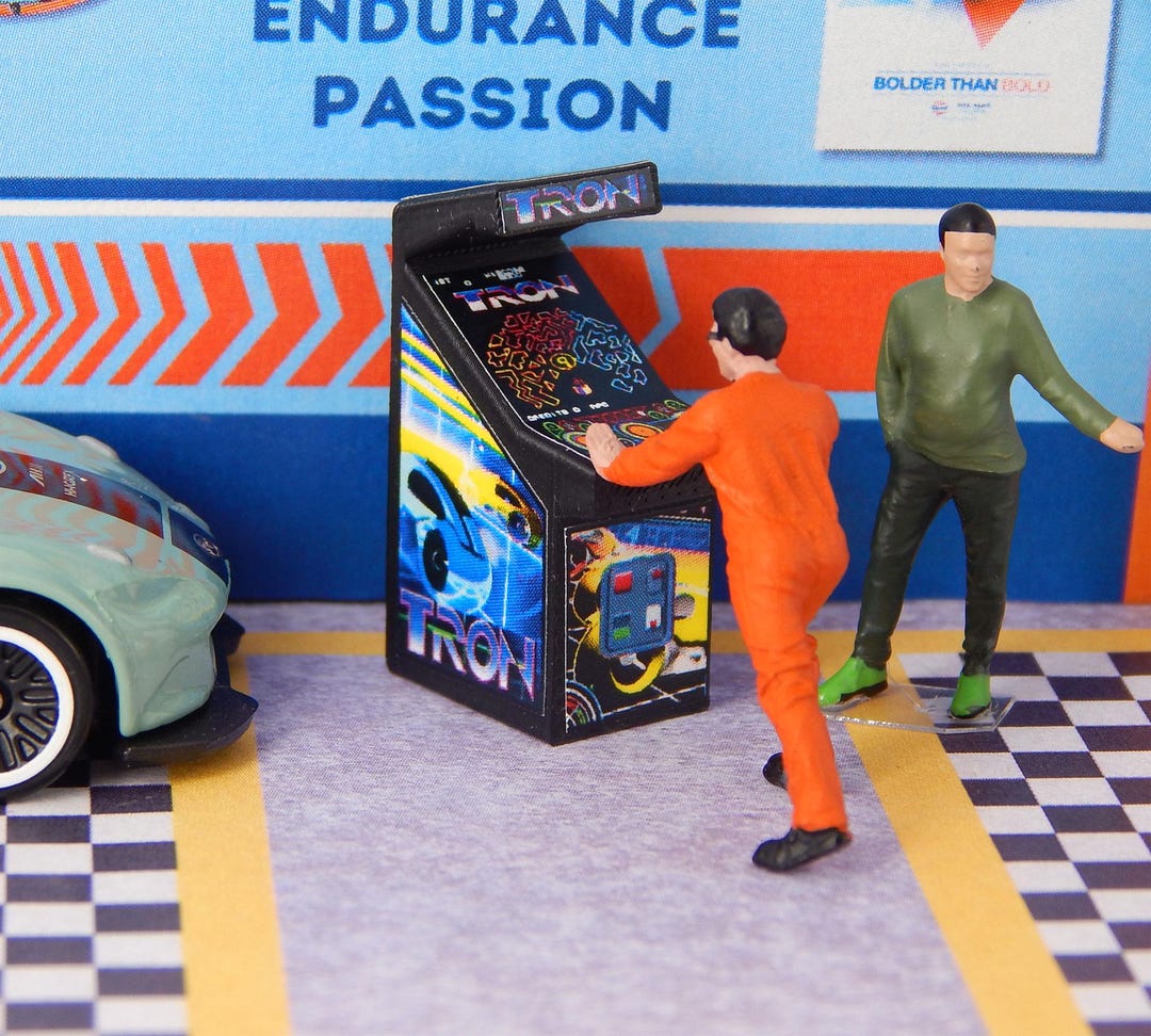 1/64 Scale Neon Grid Retro Arcade Machine (TRN) – Miniature Diorama ...