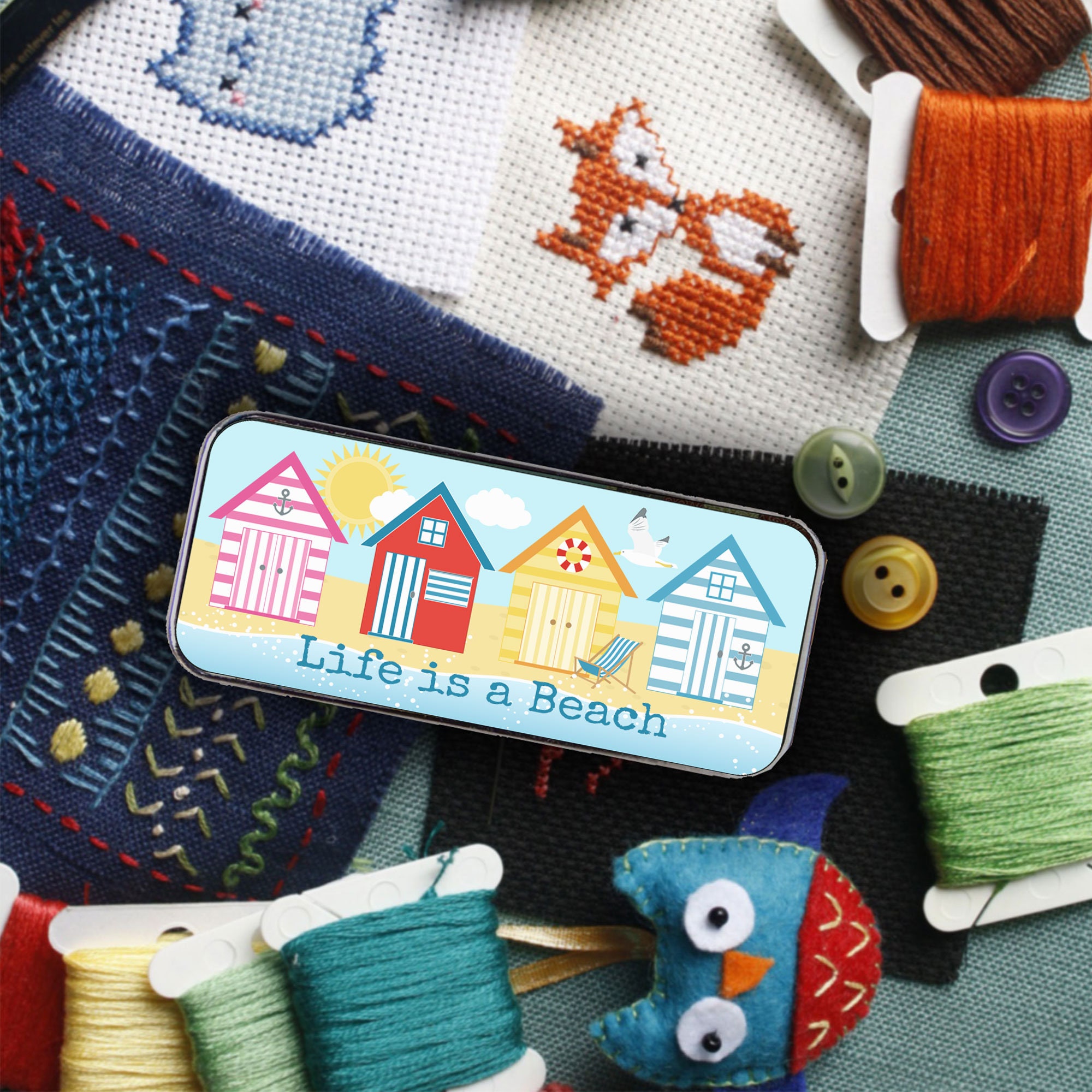 Magnetic Needle Case Needle Slider Case Life is a Beach | Etsy