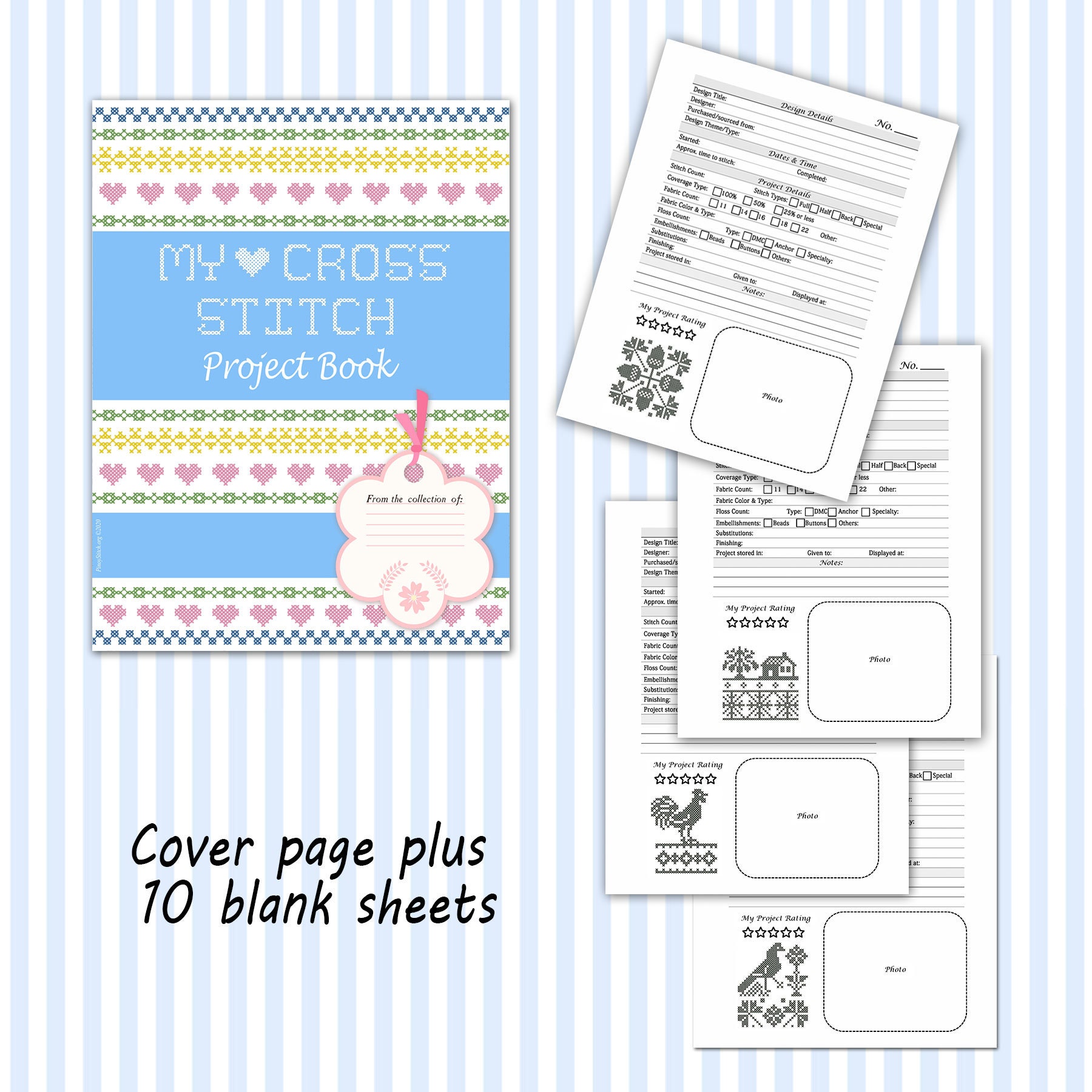 Cross Stitch Project Book Journal Xstitching Embroidery Detail - Etsy