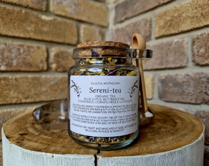 Sereni-tea - Organic Herbal Tea Blend: Blue Lotus, Chamomile, Butterfly ...