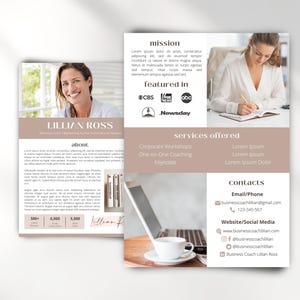 Media Kit Template for a Speaker, Business Coach, Book Author, Speaker ...