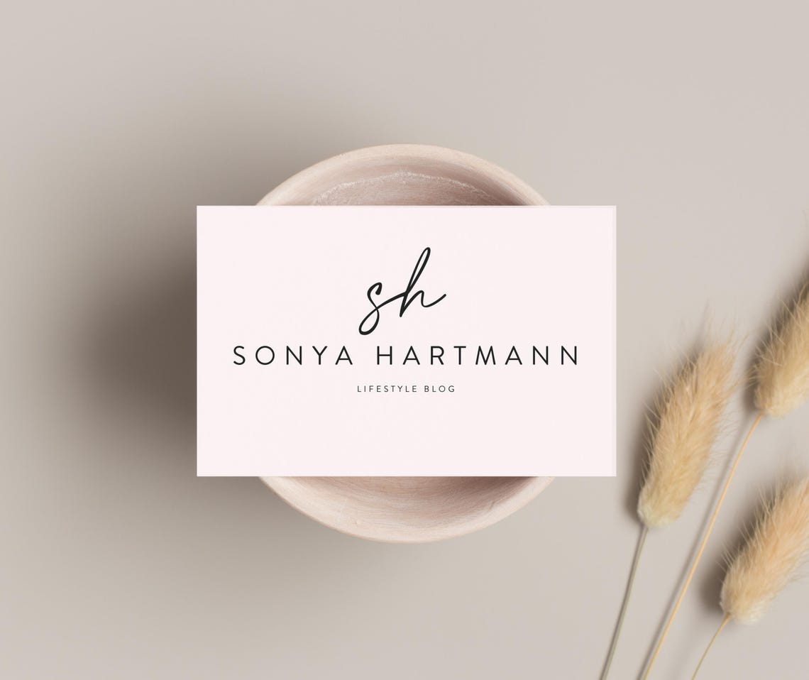 Minimalist Name Logo Design, Classy Premade Logo for a Lifestyle Blog ...