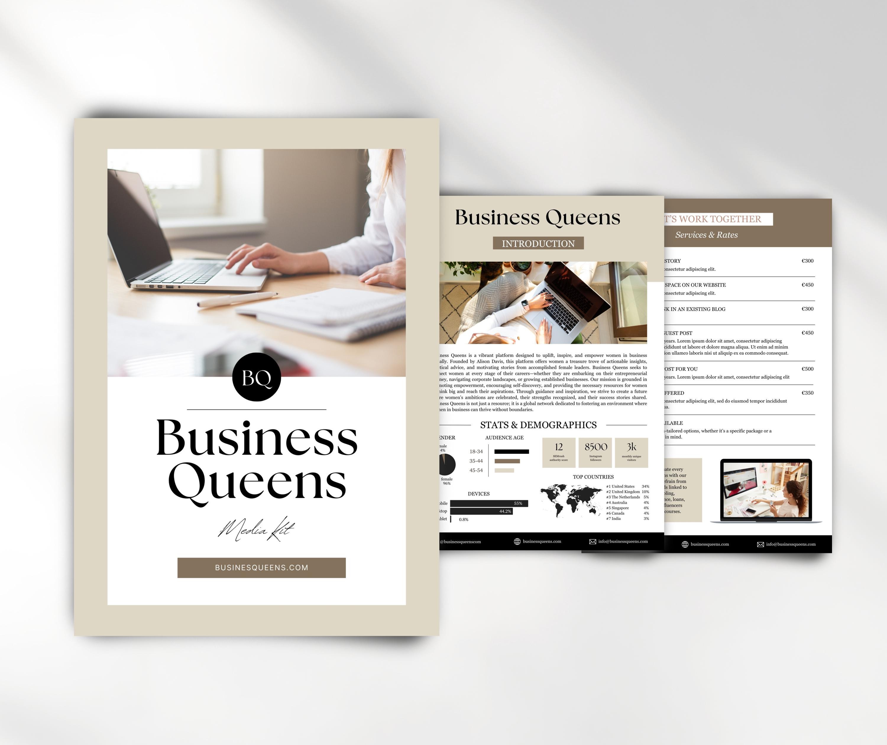 Professional Publisher Editable Media Kit for Online Magazine ...
