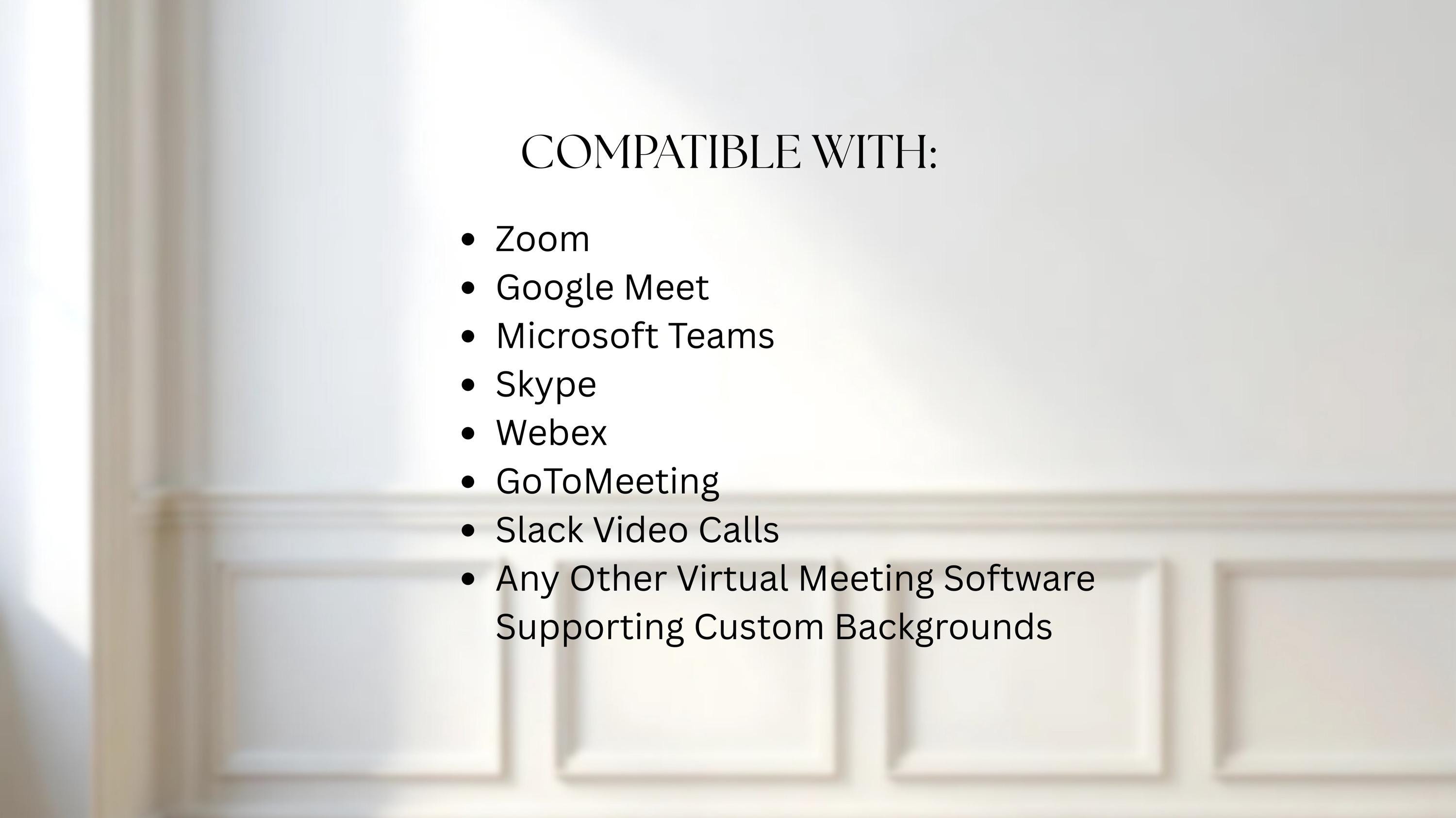 Premium White Virtual Background, Minimalist Video Call Backdrop for ...