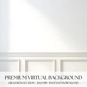 Premium White Virtual Background, Minimalist Video Call Backdrop for ...