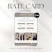 UGC Rate Card Template, Editable Influencer Rate Card Canva Template ...