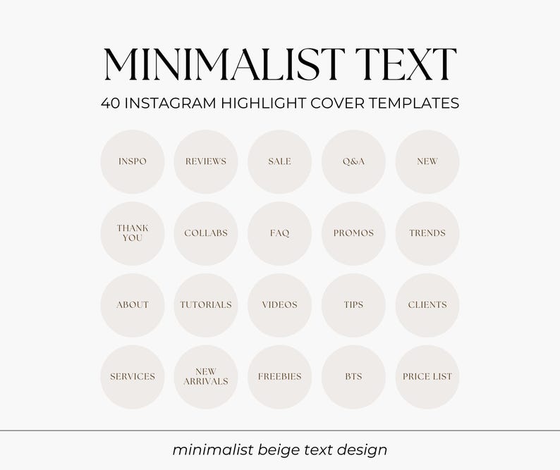 Custom Instagram Highlight Cover Templates, Beige and Brown Aesthetic ...