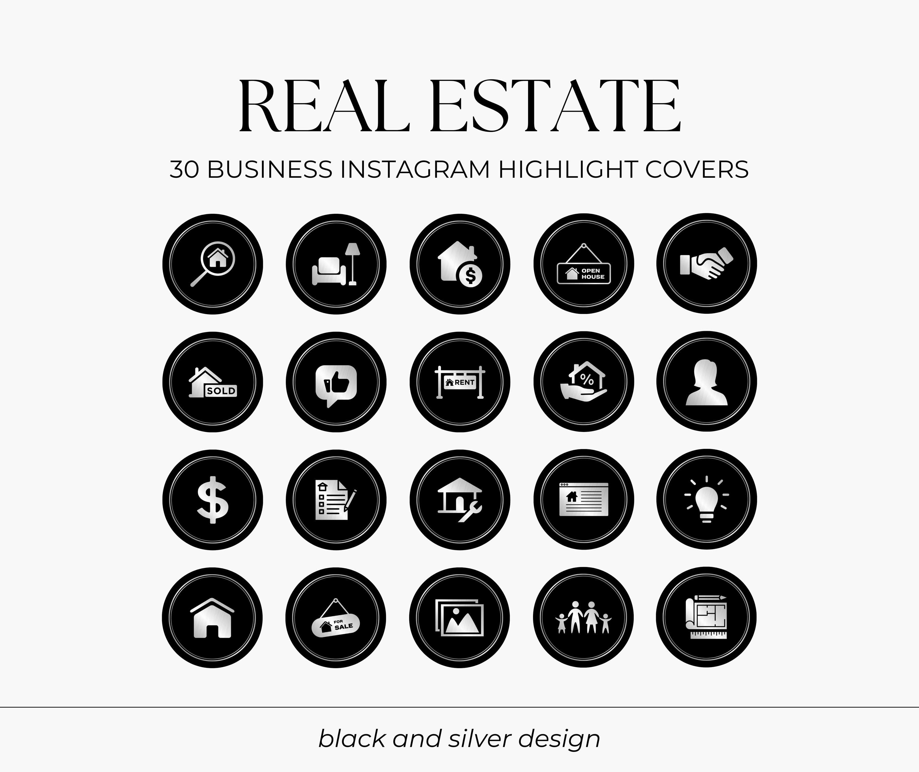 Real Estate Highlight Covers for Instagram Story, Realtor Instagram ...