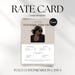 Rate Card Template, Instagram & Tiktok Rate Card, Rate Sheet for ...