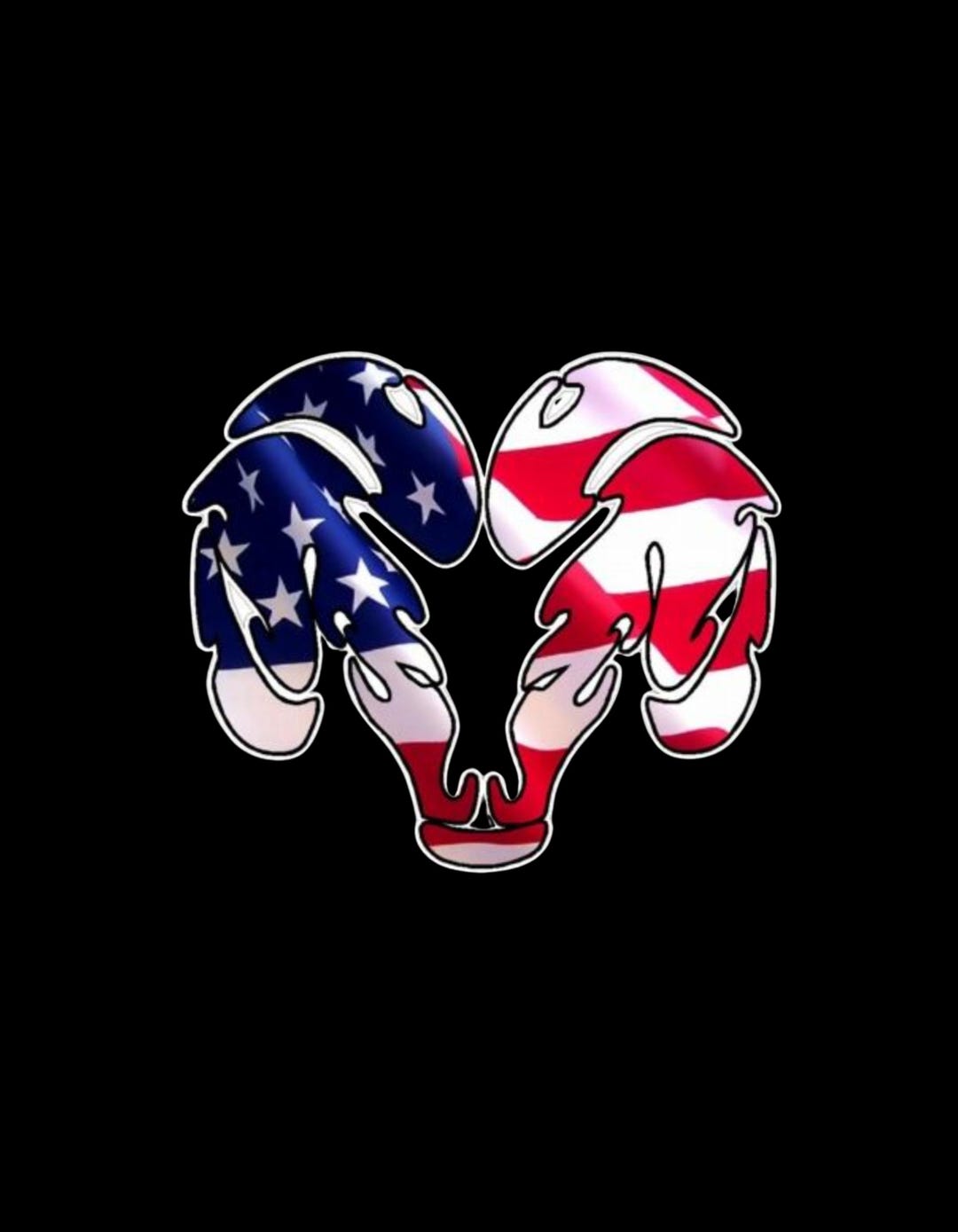 Dodge American Flag Logo Digital Sticker for Print on T-shirt, Cup, Hat ...