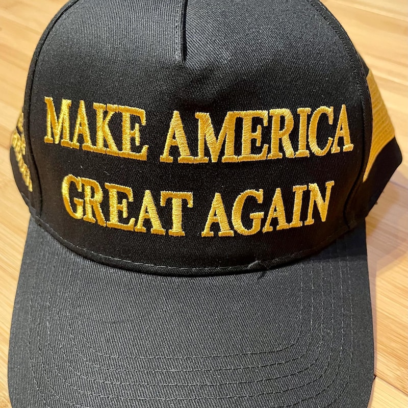 Black and Gold Trump Hat - Etsy