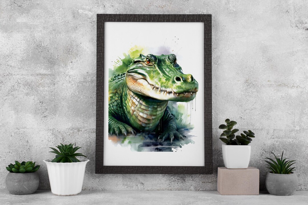 Bayou Monarch | American Alligator Art Print | Swamp Wildlife Décor ...