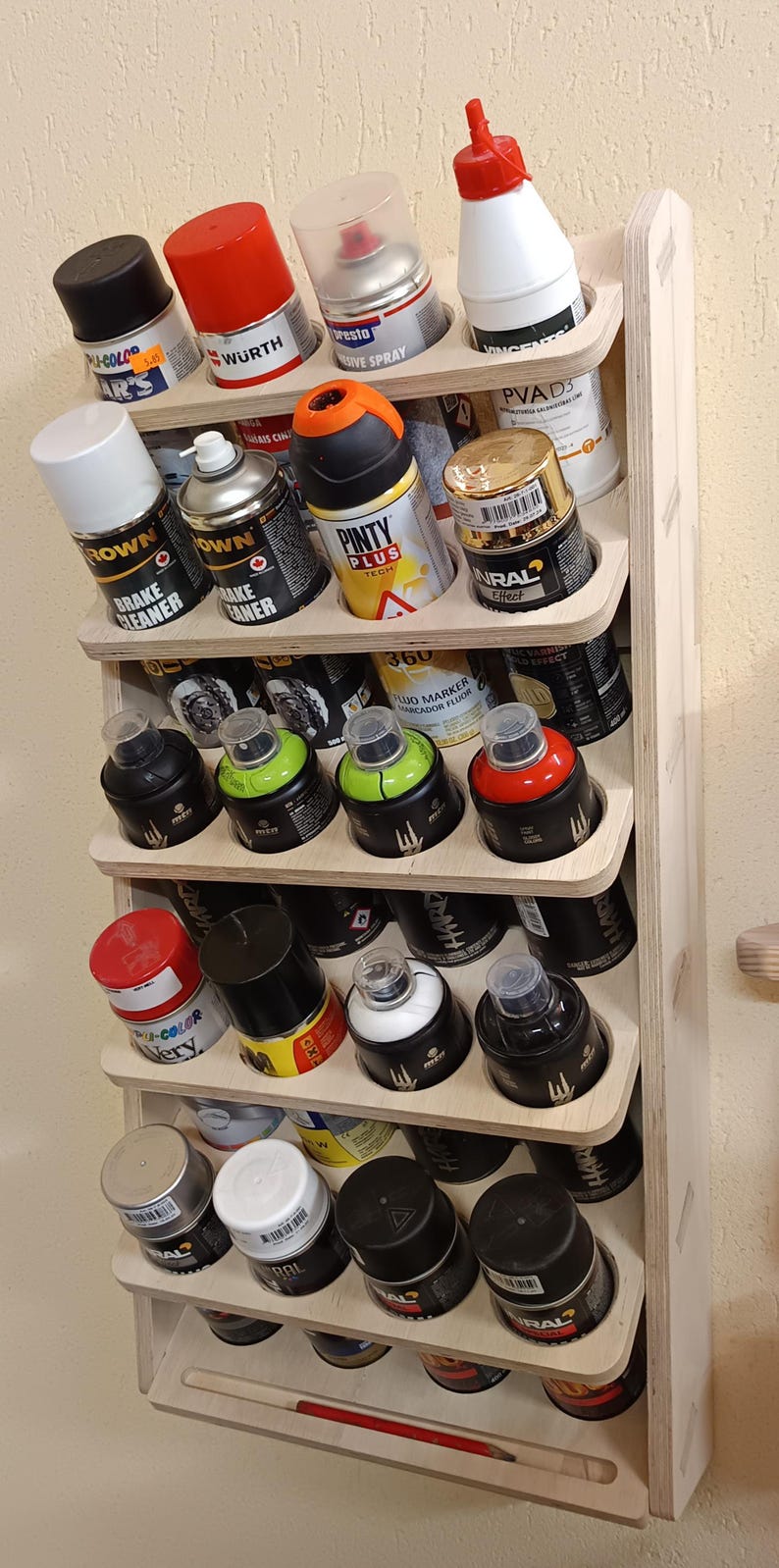 Spray Paint Can Organizer Shelf - Etsy
