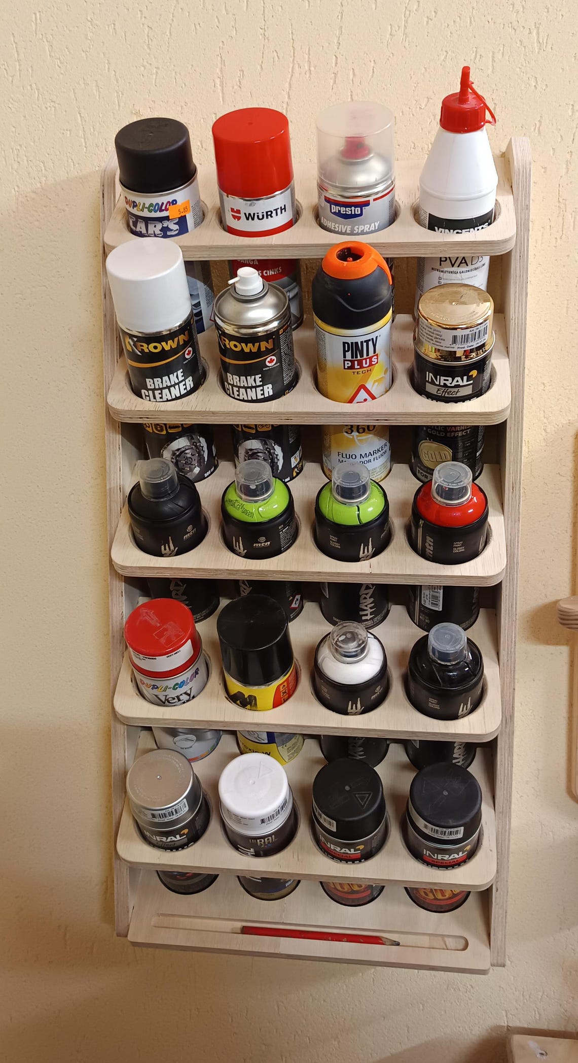 Spray Paint Can Organizer Shelf - Etsy