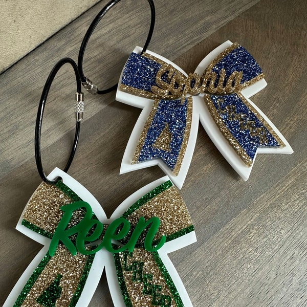 Cheer Bow Key Chain - Etsy