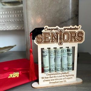 Personalized Senior Money Holder Stand With 5 Slots for Bills Gift for ...