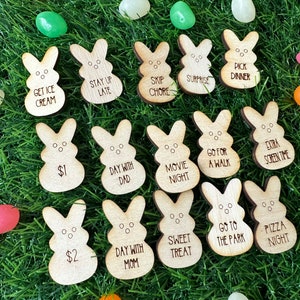 15 Easter Bunny Tokens Only for Non Candy Egg Hunts Gift for Kids ...