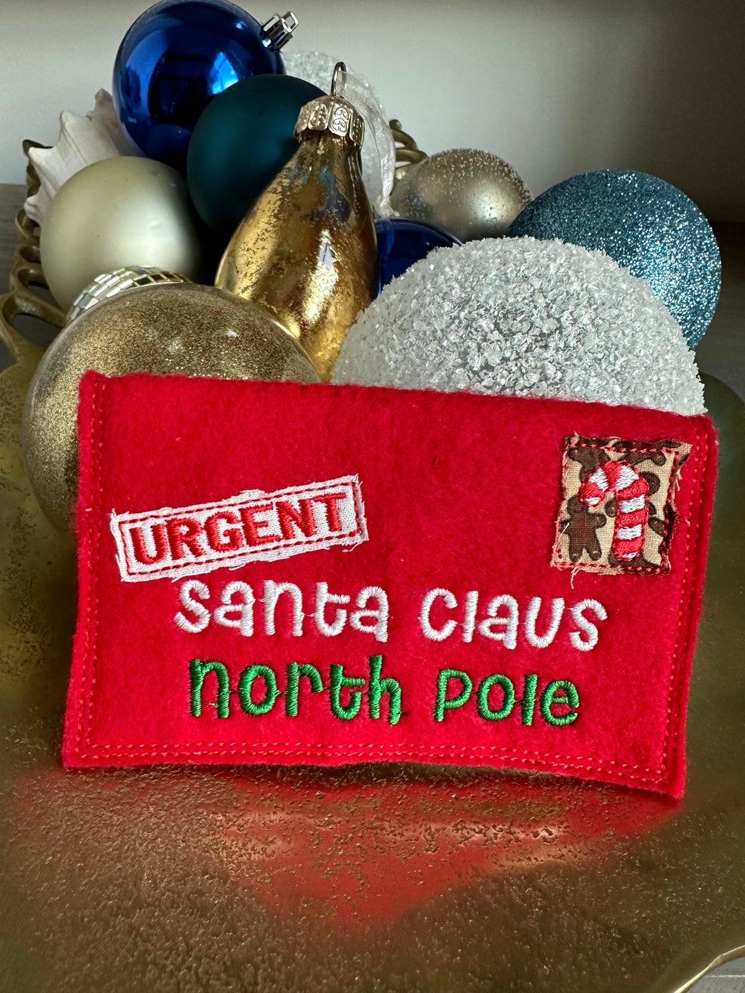 Embroidery Santa Envelopes Fun Elf Props Urgent Letters Notes - Etsy