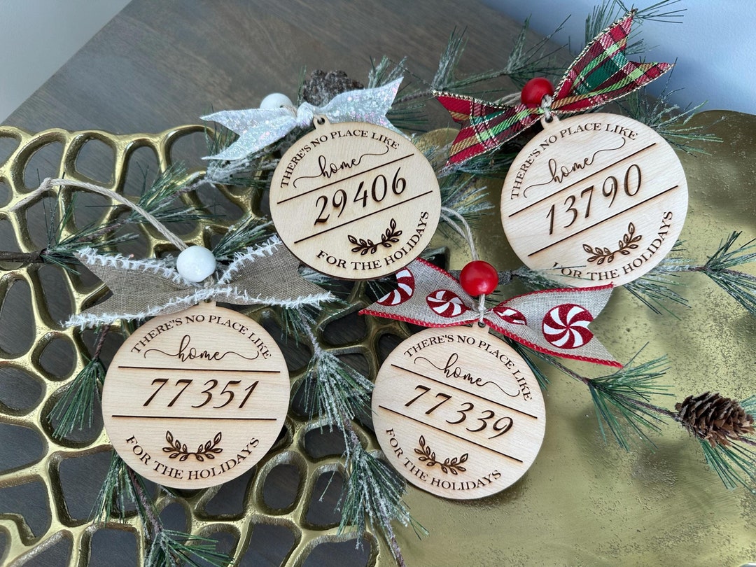 Personalized 2024 Zip Code Christmas Ornament Custom Gift for Moving ...