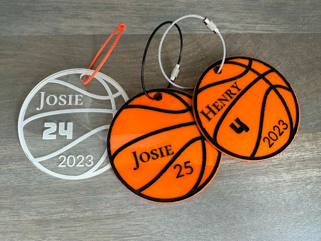 Personalized Orange Basketball Bag Tag: Senior Player Gift - Etsy