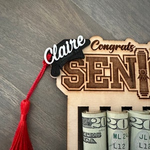 Personalized Senior Money Holder Stand With 5 Slots for Bills Gift for ...