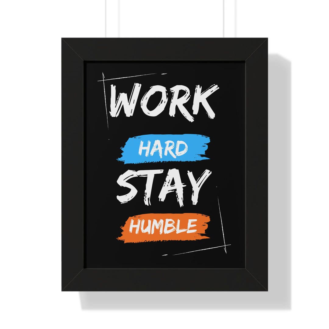 Work Hard Poster - Etsy