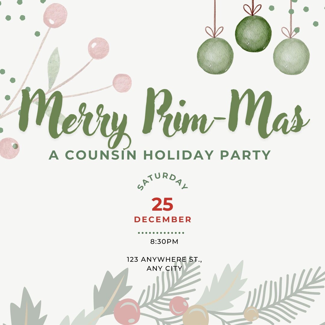 A Cousin Christmas Party Invitation / Fiesta De Primos Para Navidad - Etsy