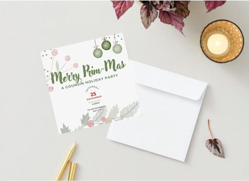 A Cousin Christmas Party Invitation / Fiesta De Primos Para Navidad - Etsy