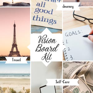 2025 Vision Board Manifest Dream Life Printable PDF Inspiring Quotes ...