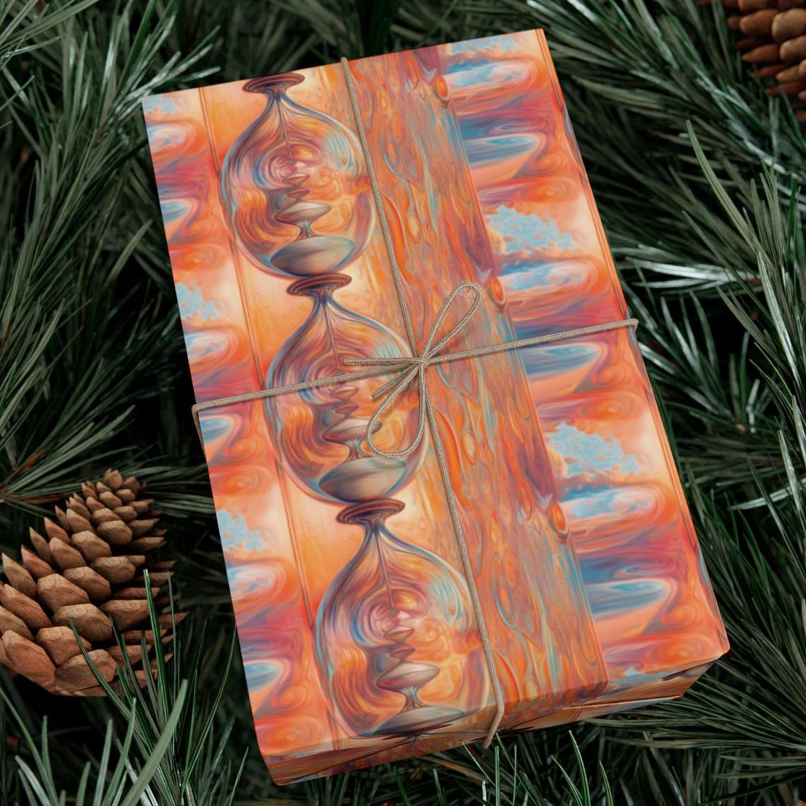 Time Travel Hourglass Wrapping Paper: Dreamy Lisa Frank Style - Etsy