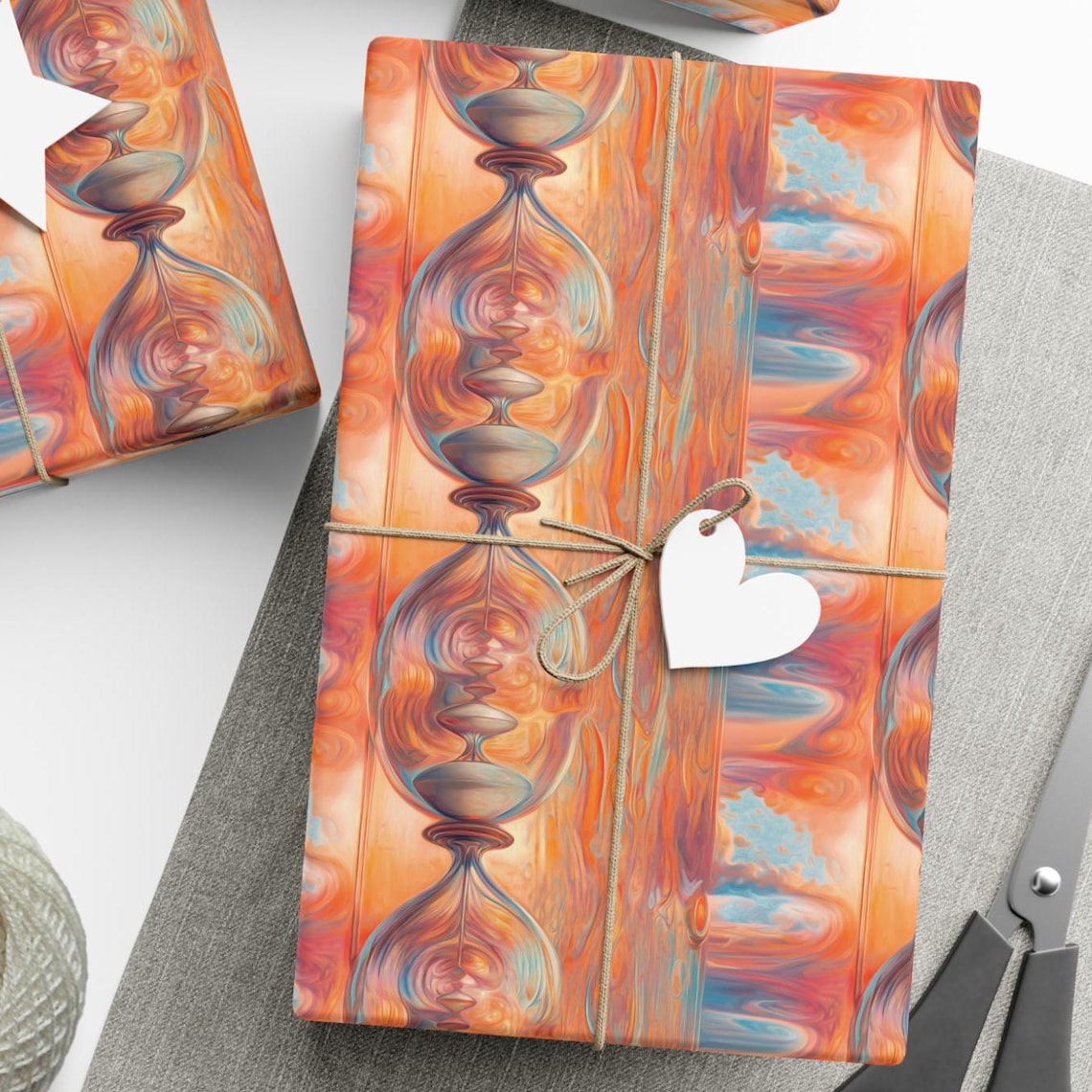 Time Travel Hourglass Wrapping Paper: Dreamy Lisa Frank Style - Etsy