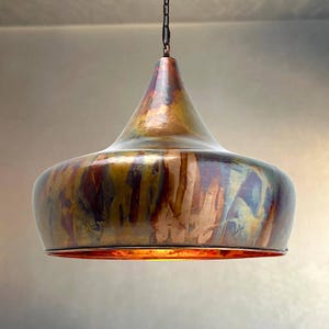 Rustic Copper Onion Pendant Light – Aged Farmhouse Kitchen & Dinning ...