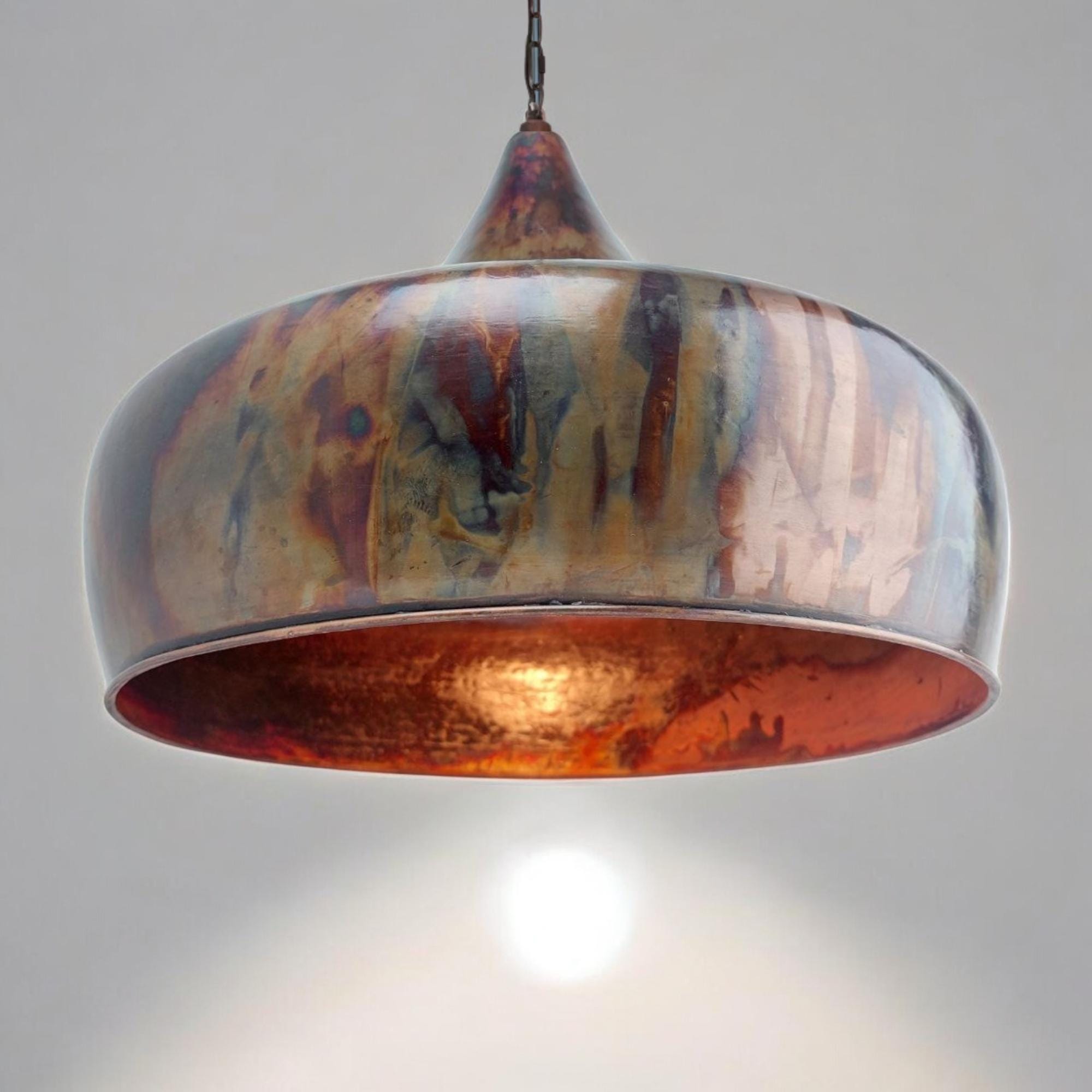 Copper Rustic Pendant Light Fixture, Copper Island Hanging Light ...