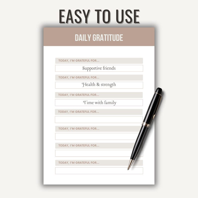 Editable Gratitude Journal Template for Daily Gratitude Journal for ...