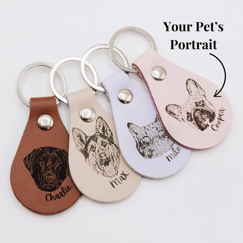 Custom Dog Keychain - Etsy