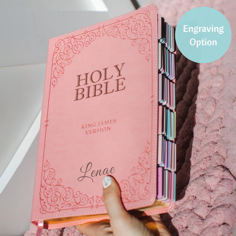 Large Print Bible Tabbed - Etsy