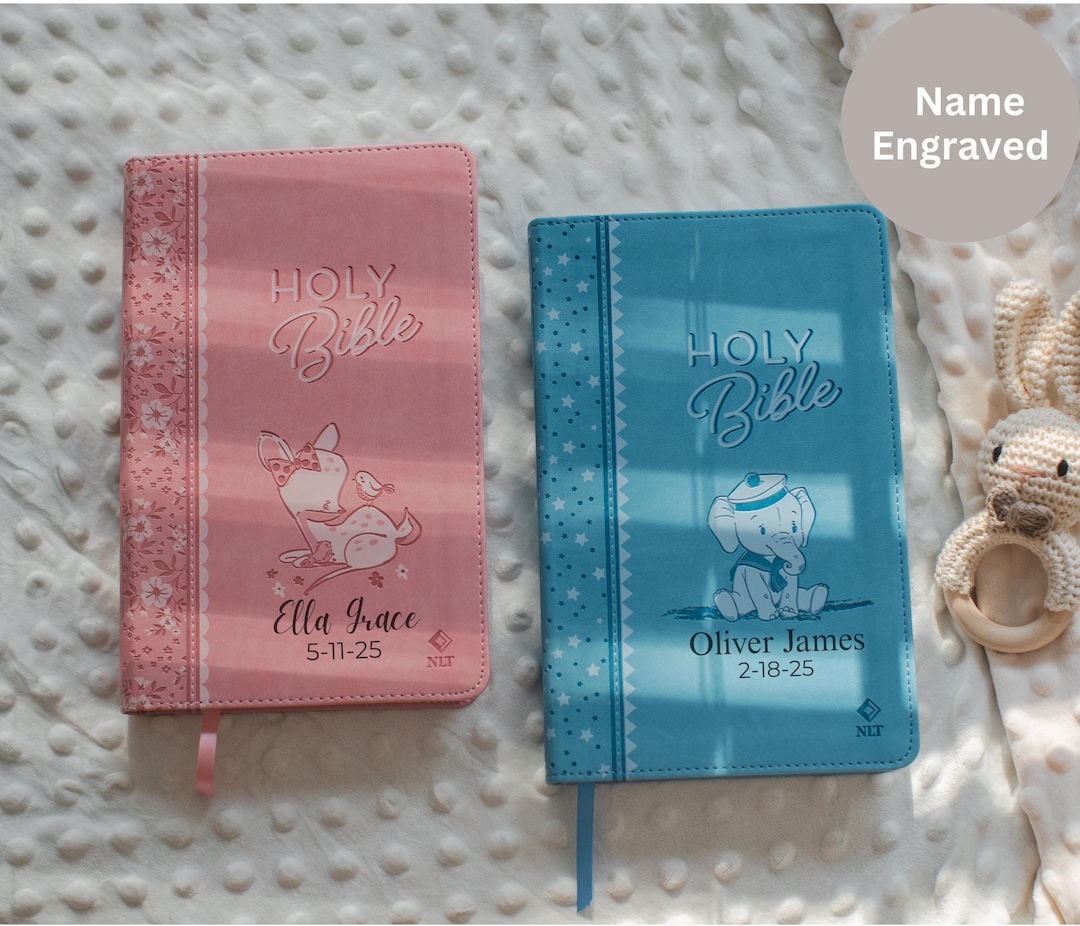Personalized Baby Bible Keepsake for Baby Custom Engraved Bible for Boy ...