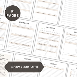 Bible Study Journal Digital Bible Study Template Prayer Journal ...