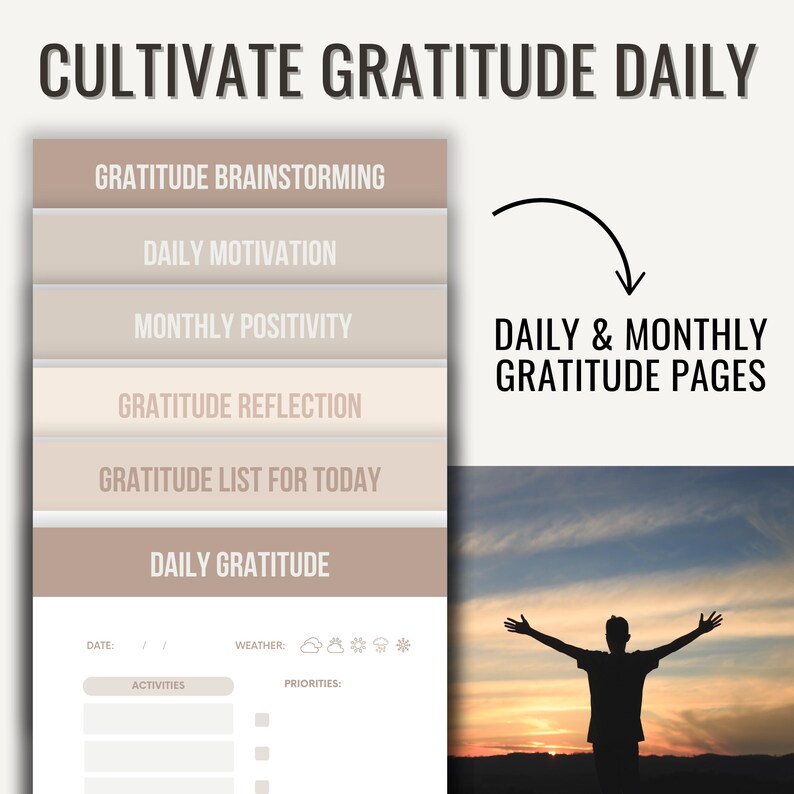 Editable Gratitude Journal Template for Daily Gratitude Journal for ...